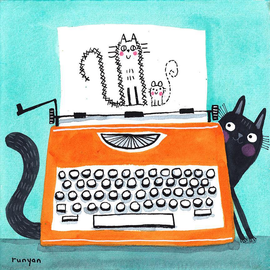 Typewriter Cat! – Terry Runyan Creative