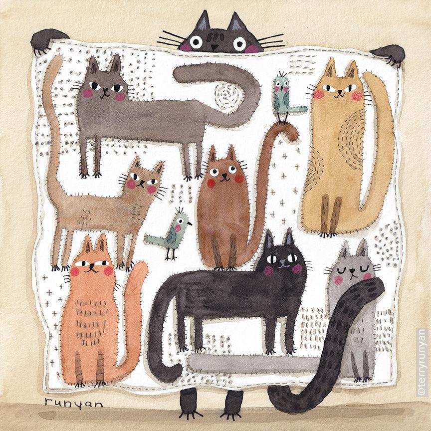 Applique Quilt Cats! Happy #caturday – Terry Runyan Creative