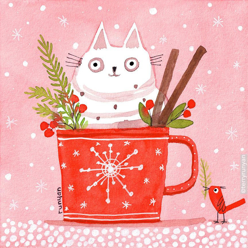 Hot Cocoa Cat! – Terry Runyan Creative