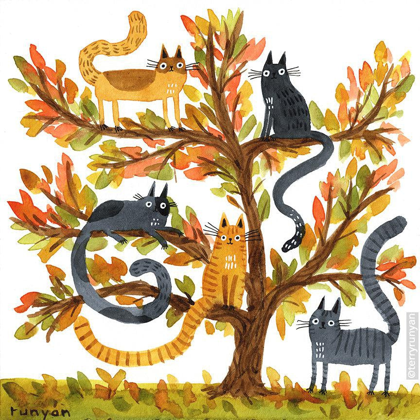 Fall Tree! Happy #caturday😻 – Terry Runyan Creative