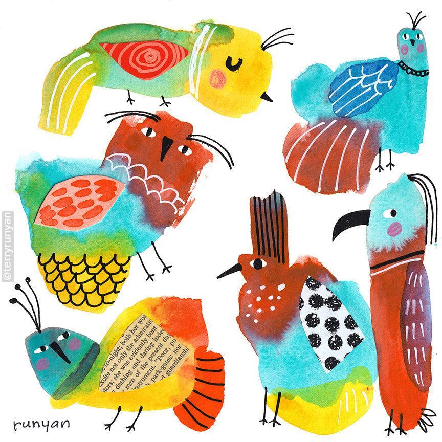 Blob Bird Bunch! – Terry Runyan Creative